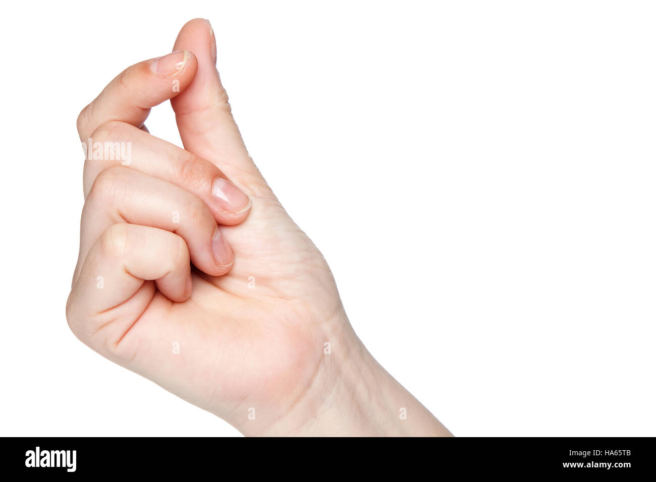 gesture of counting money, hand on a white background Stock Photo - Alamy