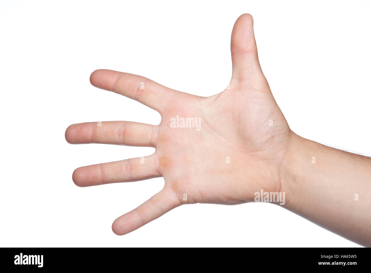 wide-spread fingers open hand, copy space Stock Photo - Alamy