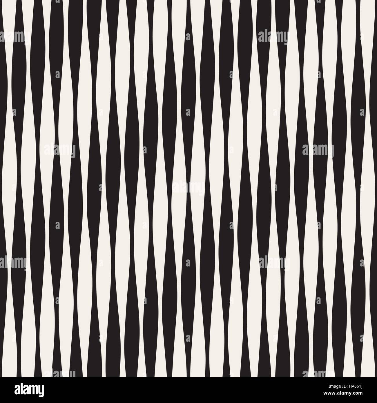 Vector Seamless Black and White Vertical Wavy Lines Pattern Stock ...