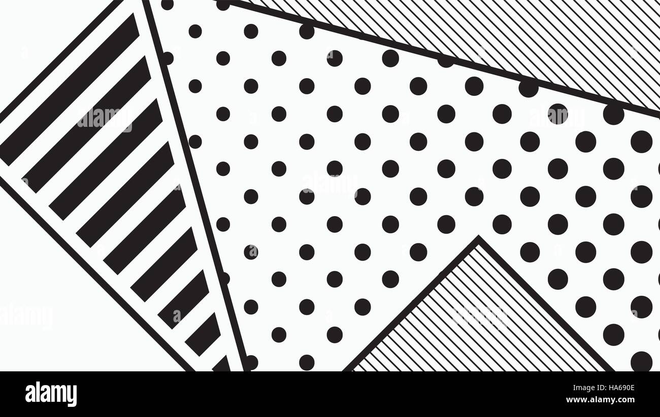 black and white pop art geometric pattern Stock Vector Image & Art - Alamy