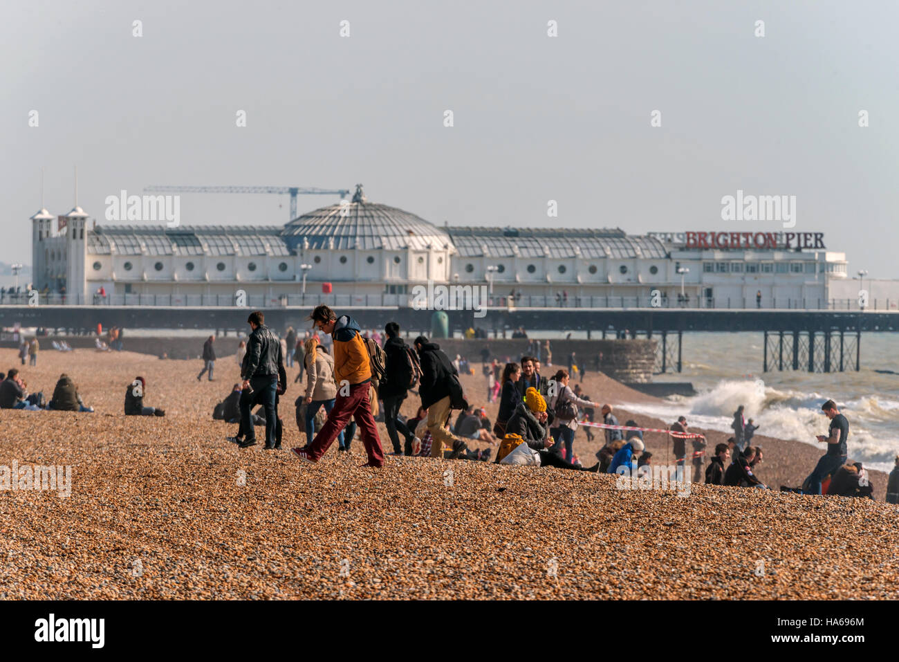 A bright spring morning on Brighton beach Stock Photo - Alamy