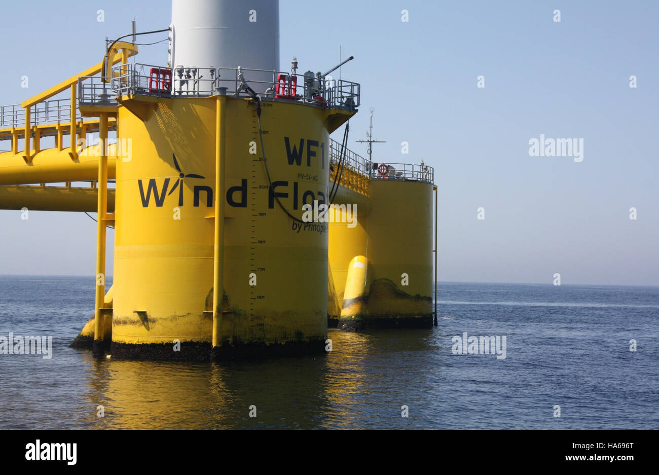 The Aguçadoura Offshore Wind Farm in Portugal represents a ...