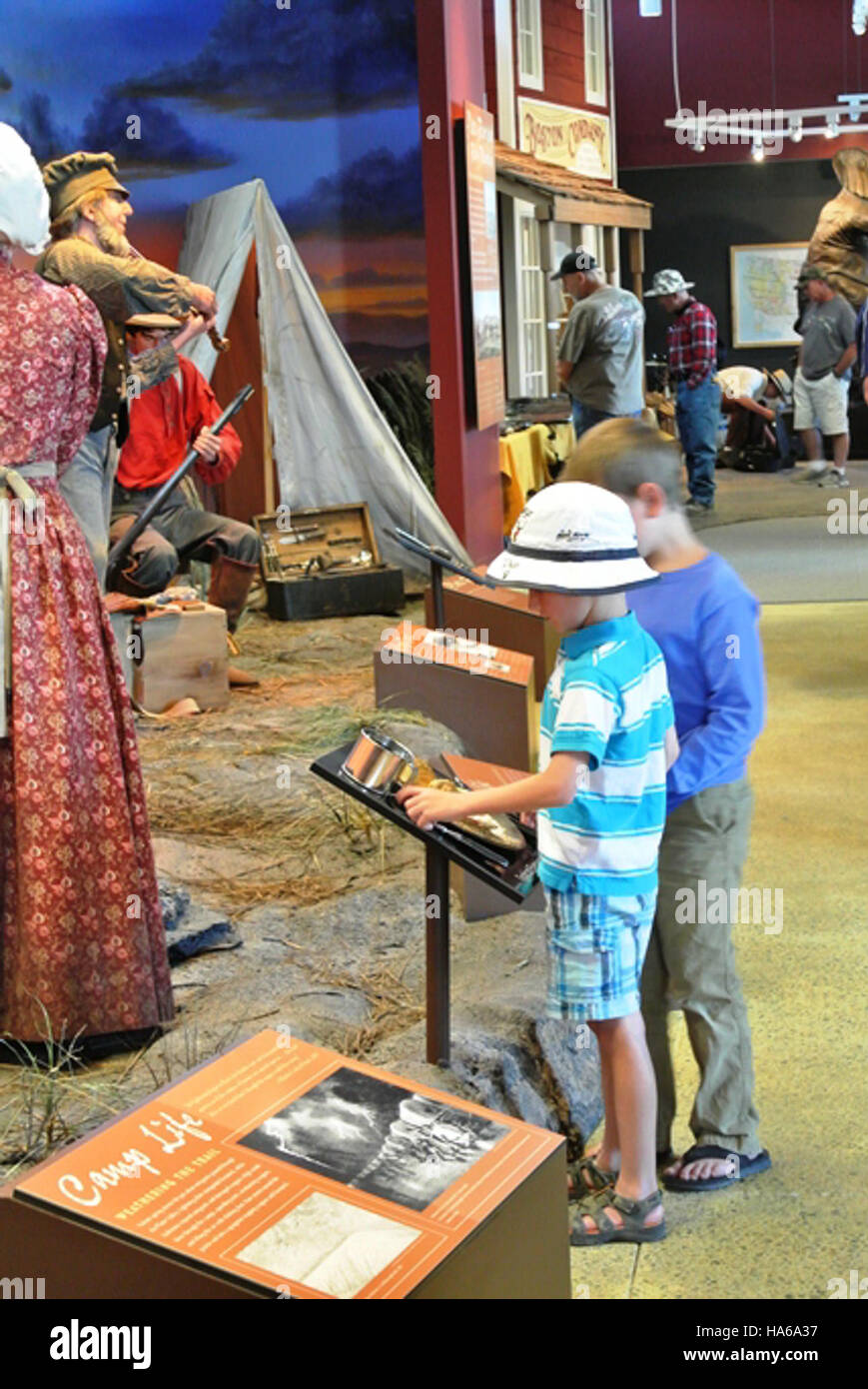 Children engage with an educational exhibit at a Bureau of Land ...