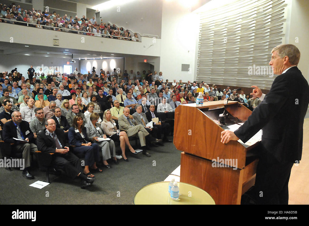 Deputy Secretary of Energy, Daniel Poneman, addresses a packed audience ...