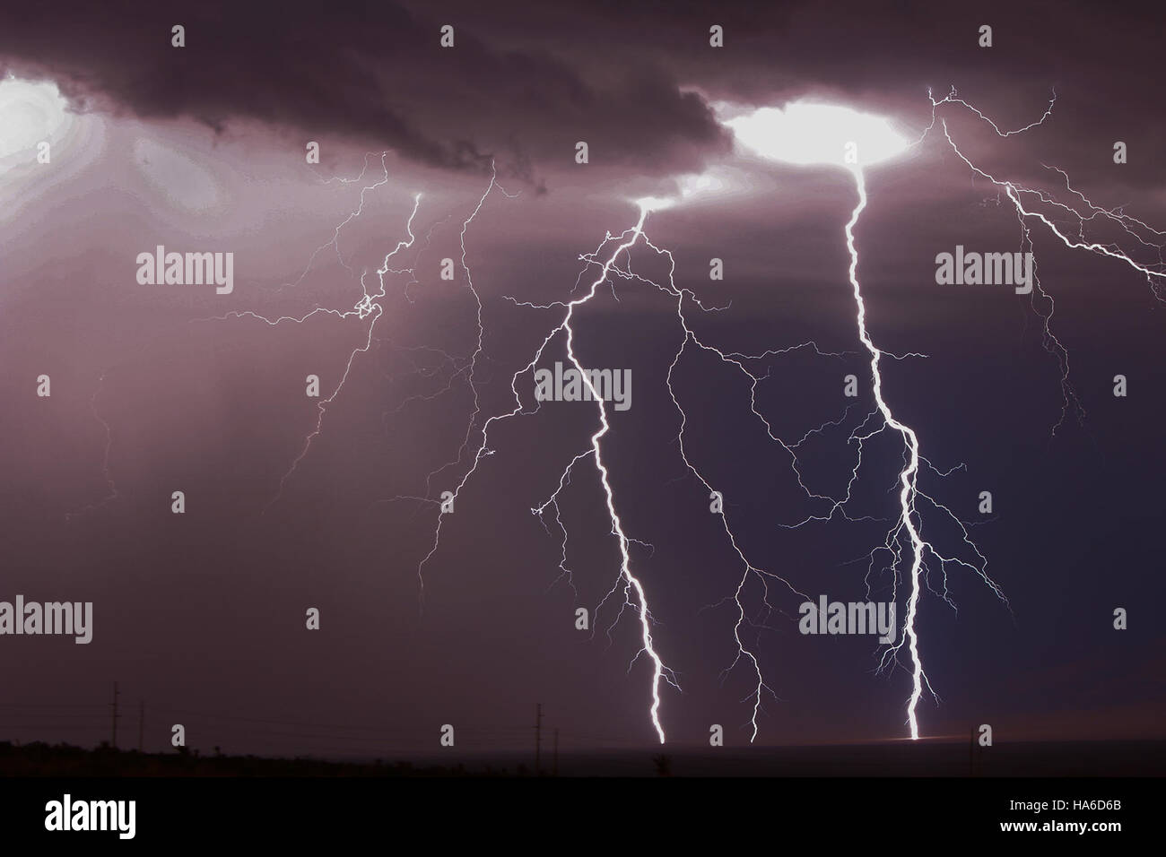This image captures the intense power and drama of a lightning strike ...