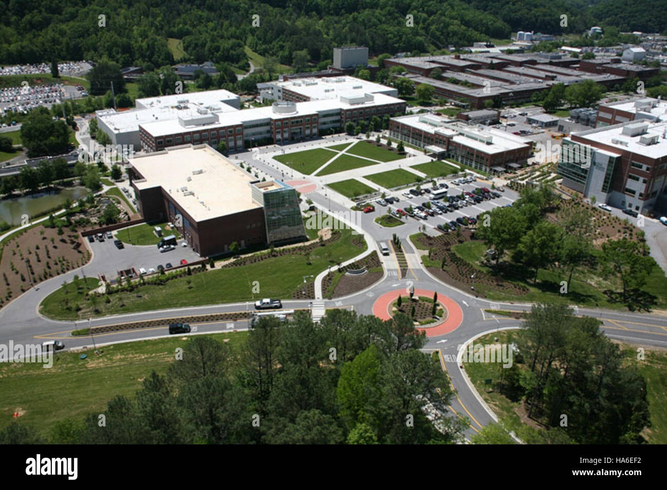 An aerial view of Oak Ridge’s West Campus, showcasing the Department of ...