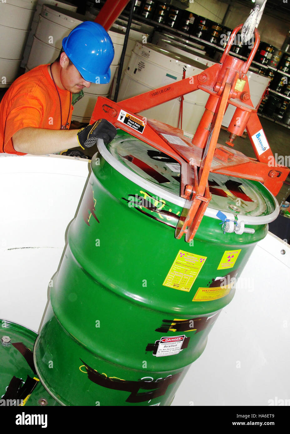 A TRU drum was being inspected as part of a waste management initiative ...