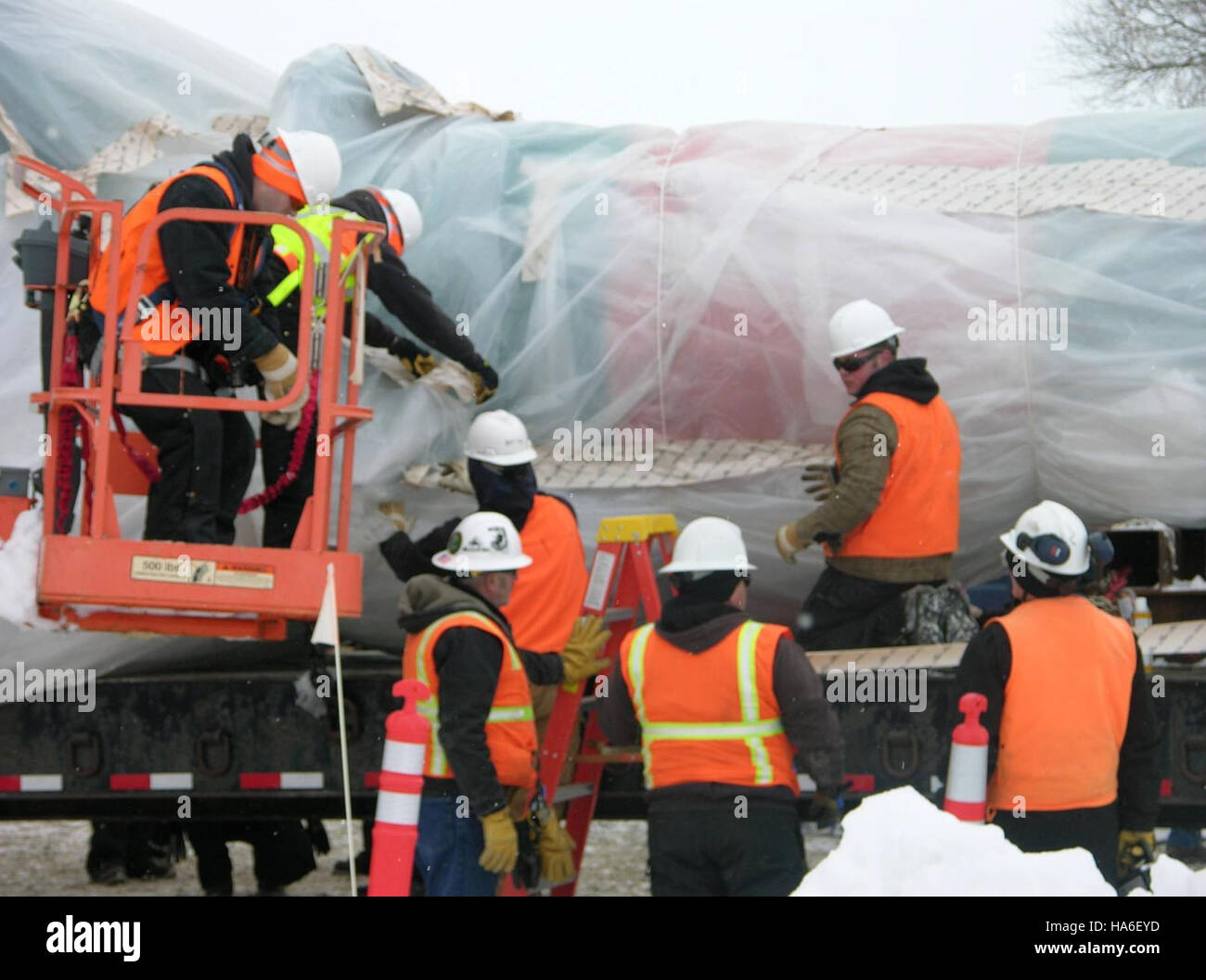 Crews working under the Recovery Act complete the burial of historic ...
