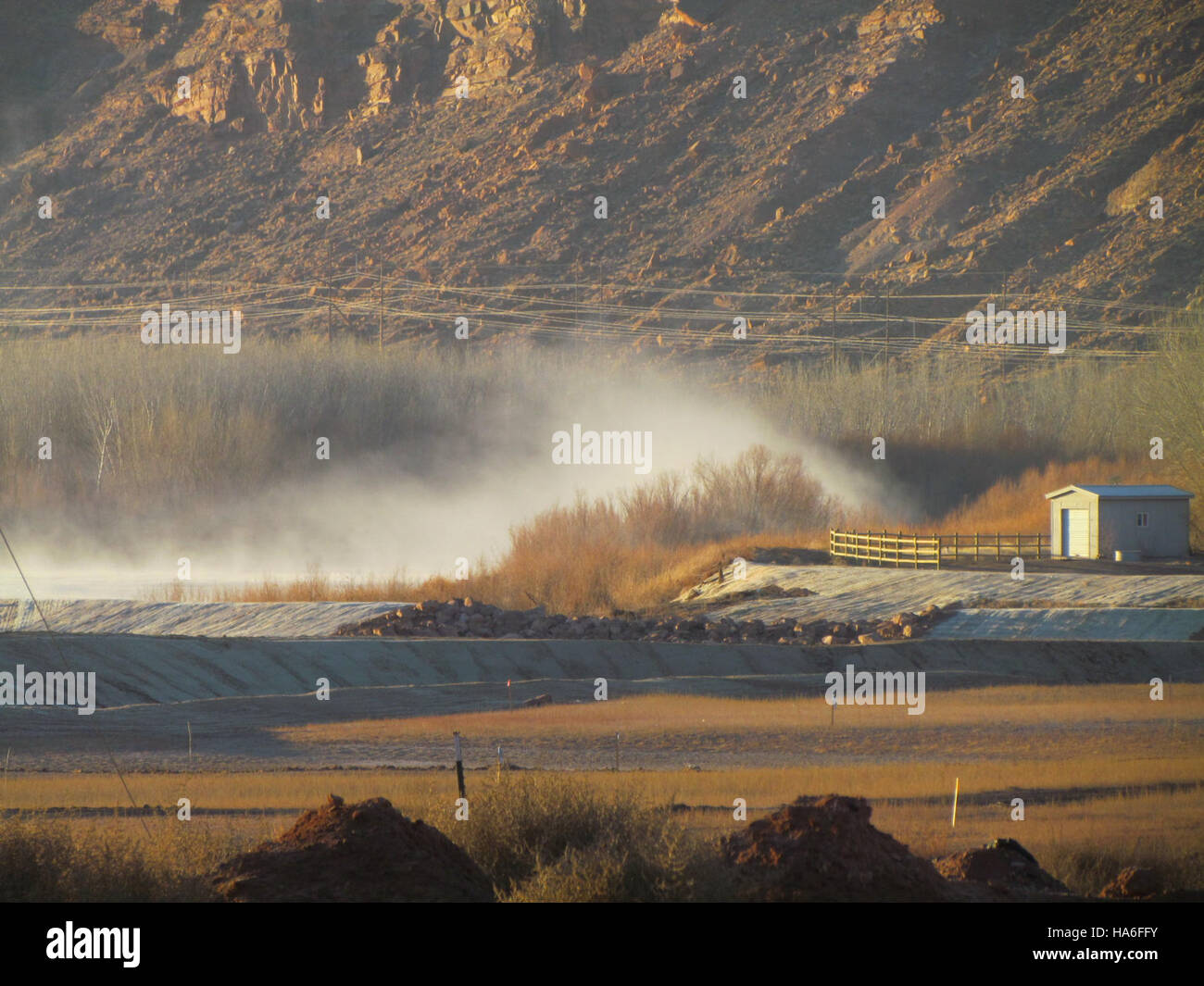A serene view of Moab during early morning, showcasing the area's ...