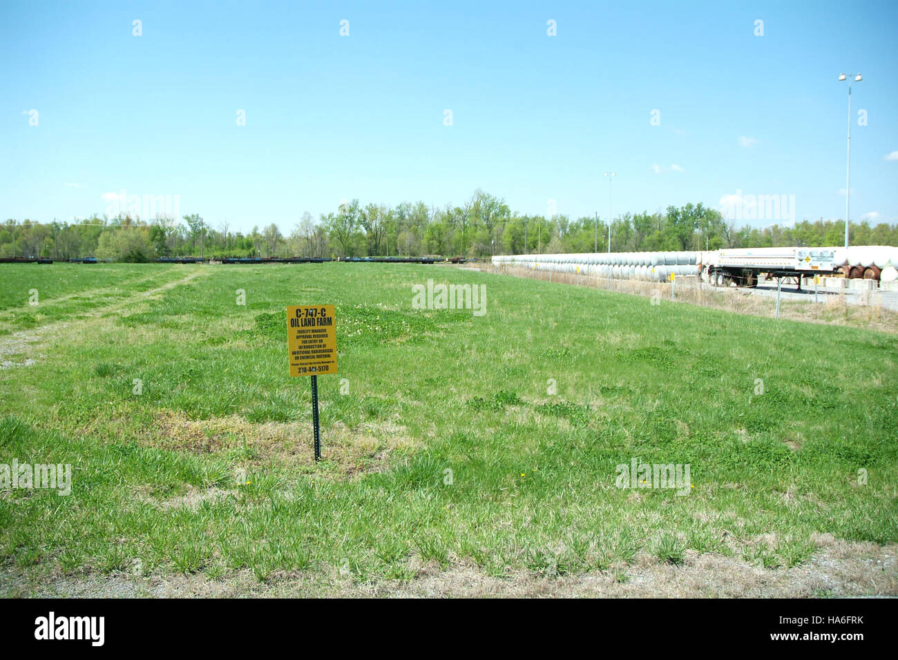This image shows the results of land restoration efforts at an old oil ...