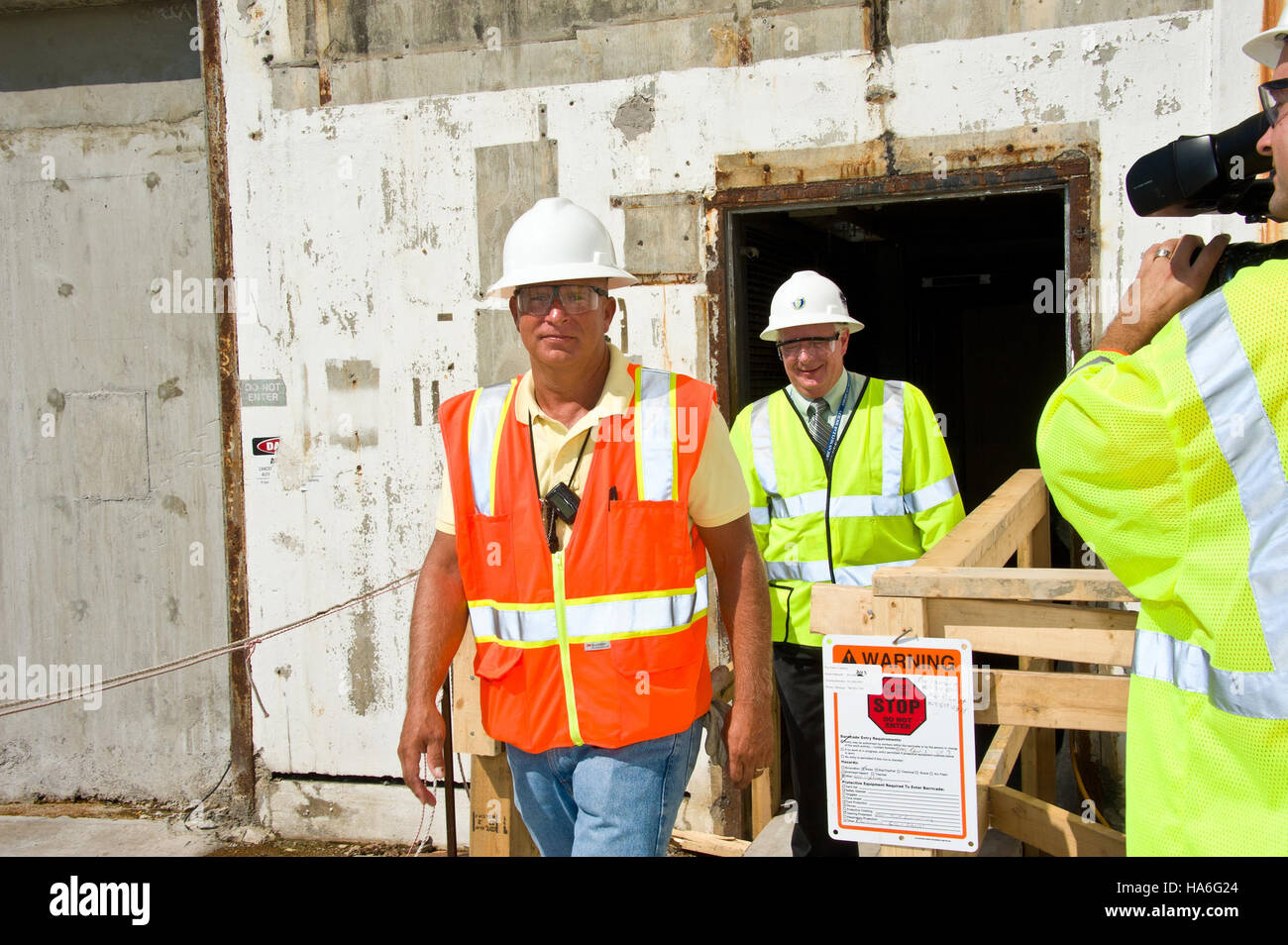 Workers from the Department of Energy added a time capsule before ...