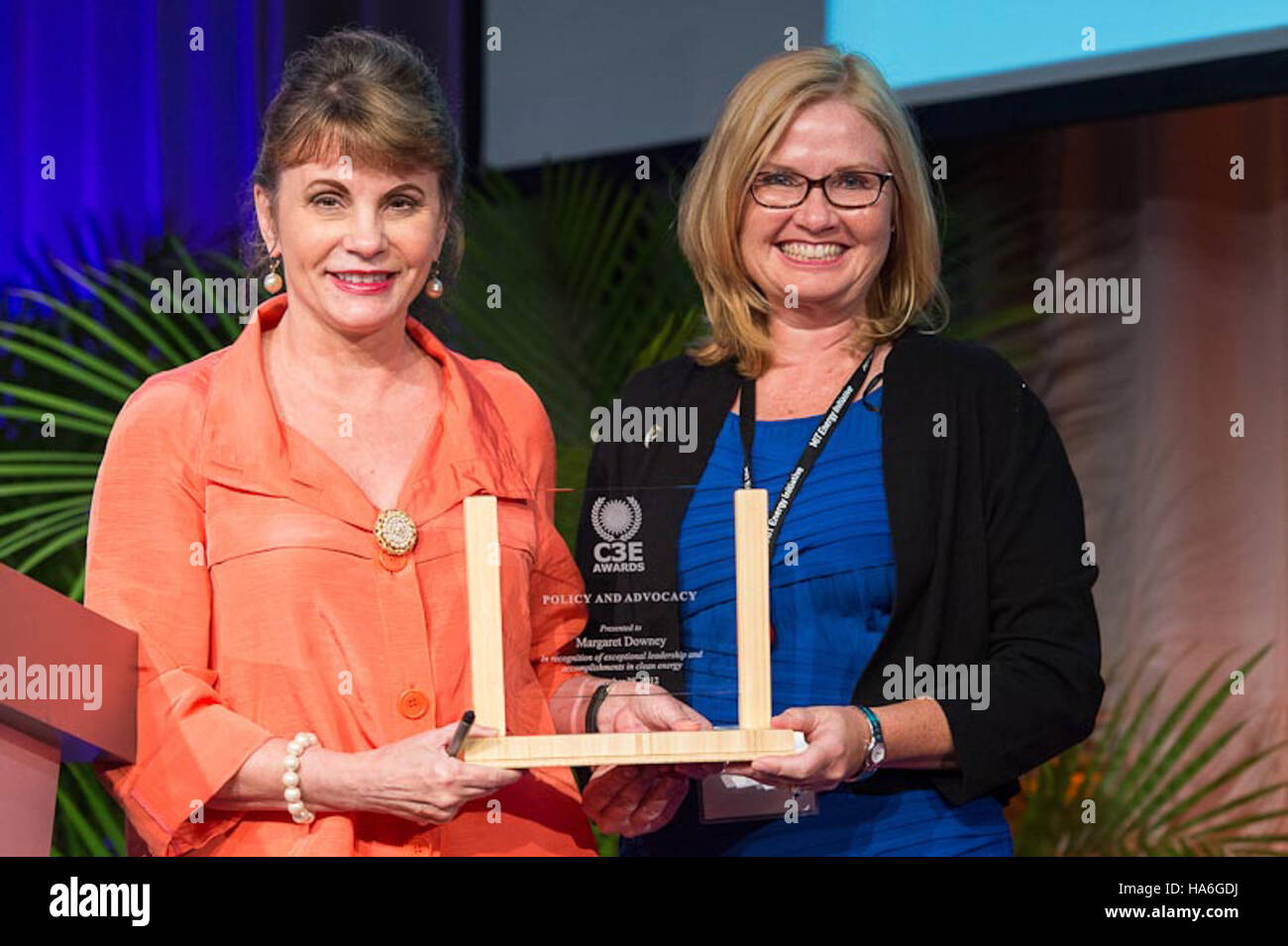 Maggie Downey, pictured on the right, engages in discussions about the intersection of nature ...