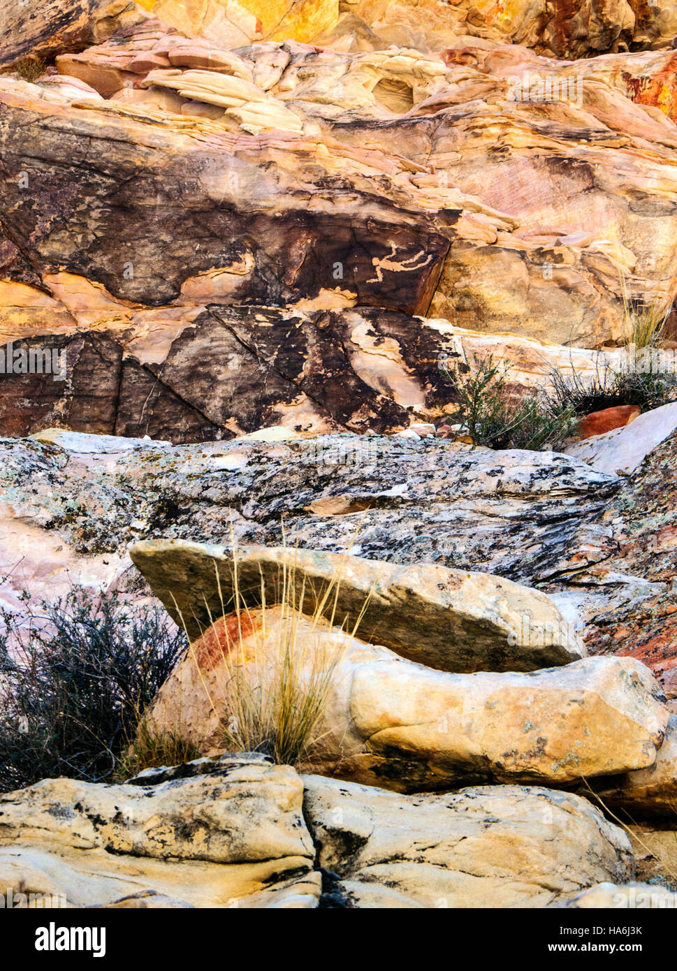 This image shows the Falling Man rock art located in Nevada, an ancient ...