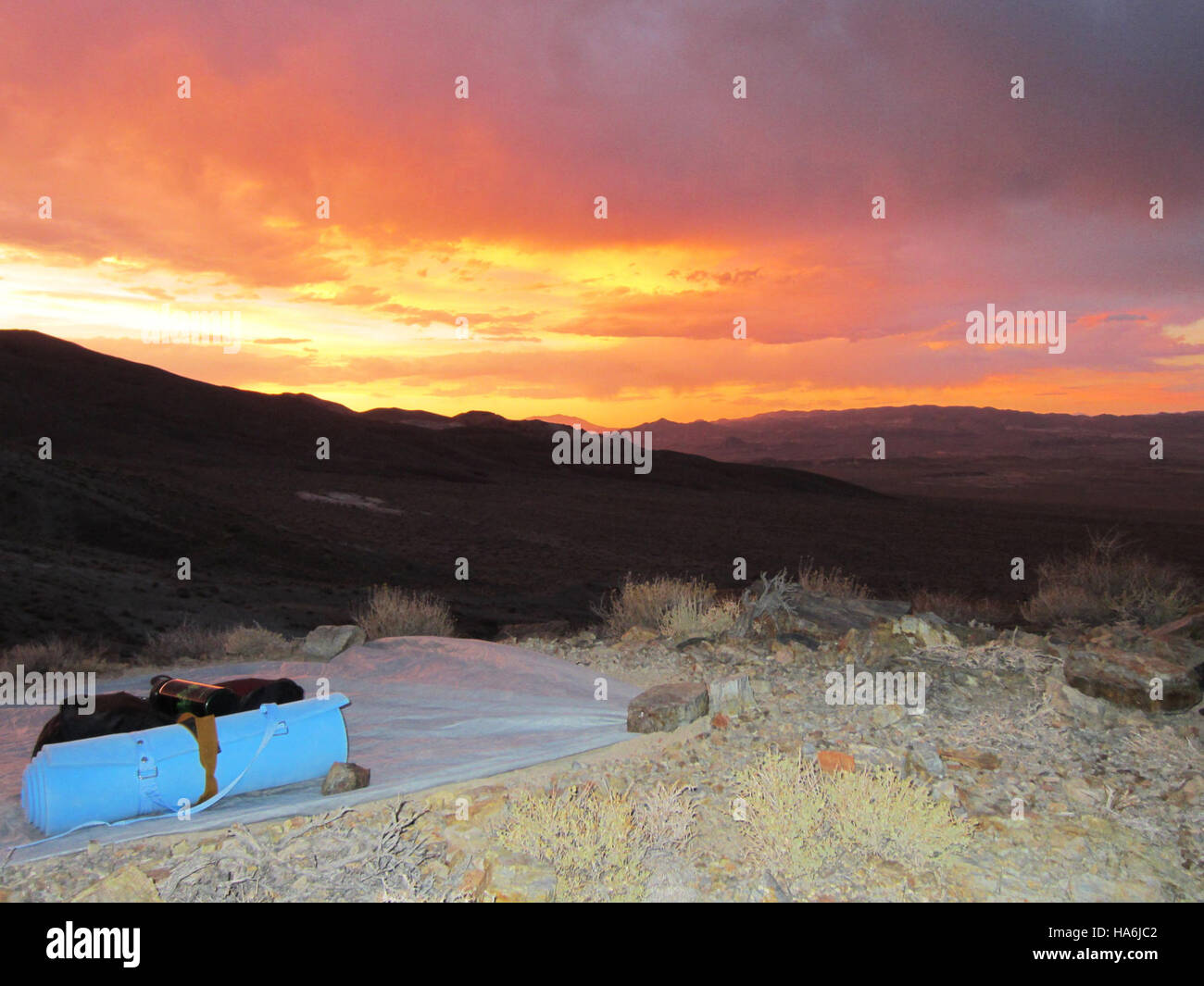 This image shows a camping site in the Battle Mountain District ...