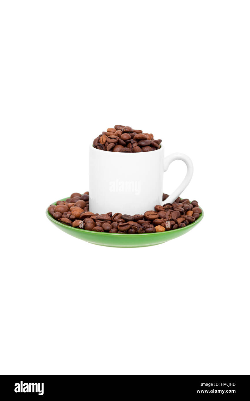 Cup coffee filled beans Cut Out Stock Images & Pictures - Alamy