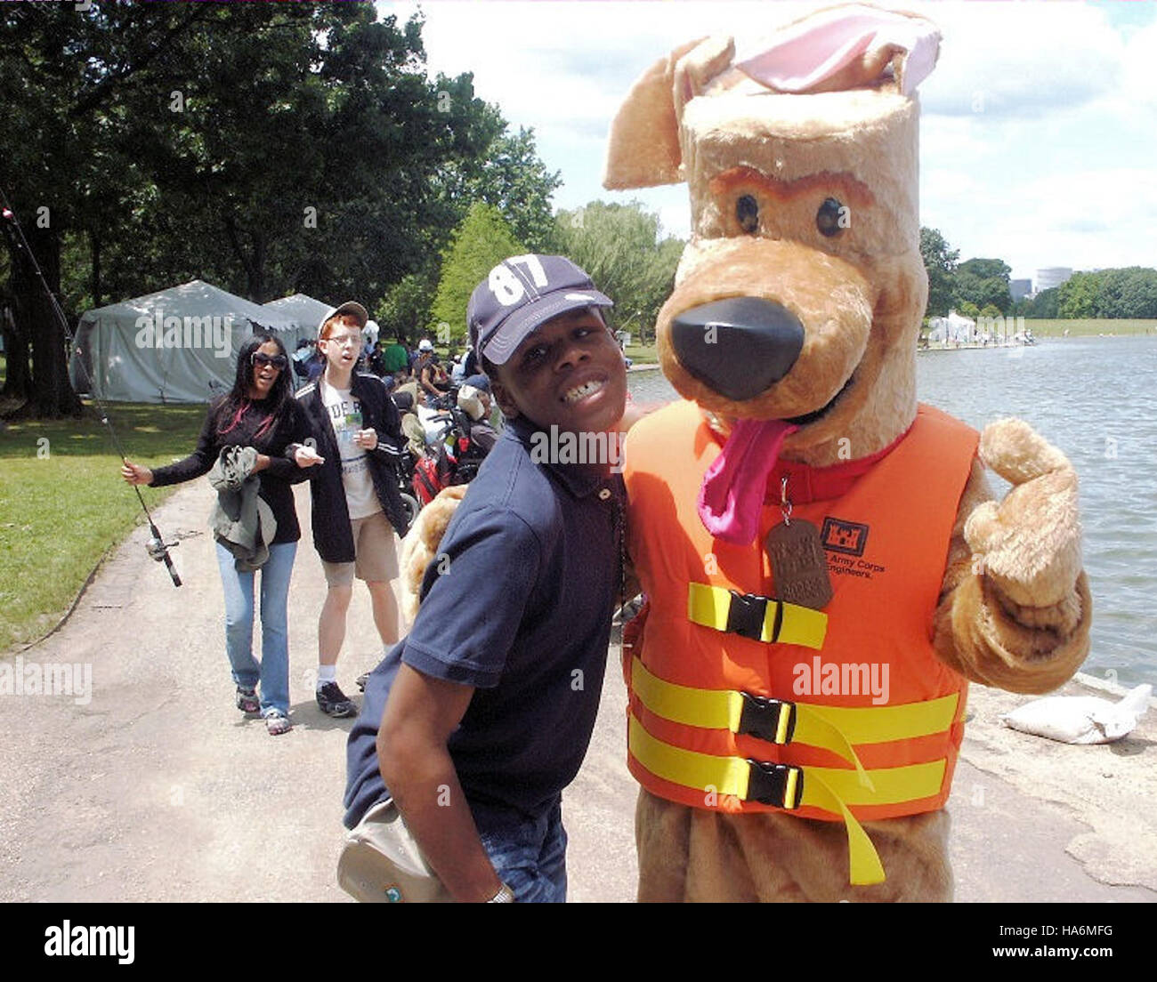 Bobber the Water Safety Dog promotes water safety at Constitution Pond ...