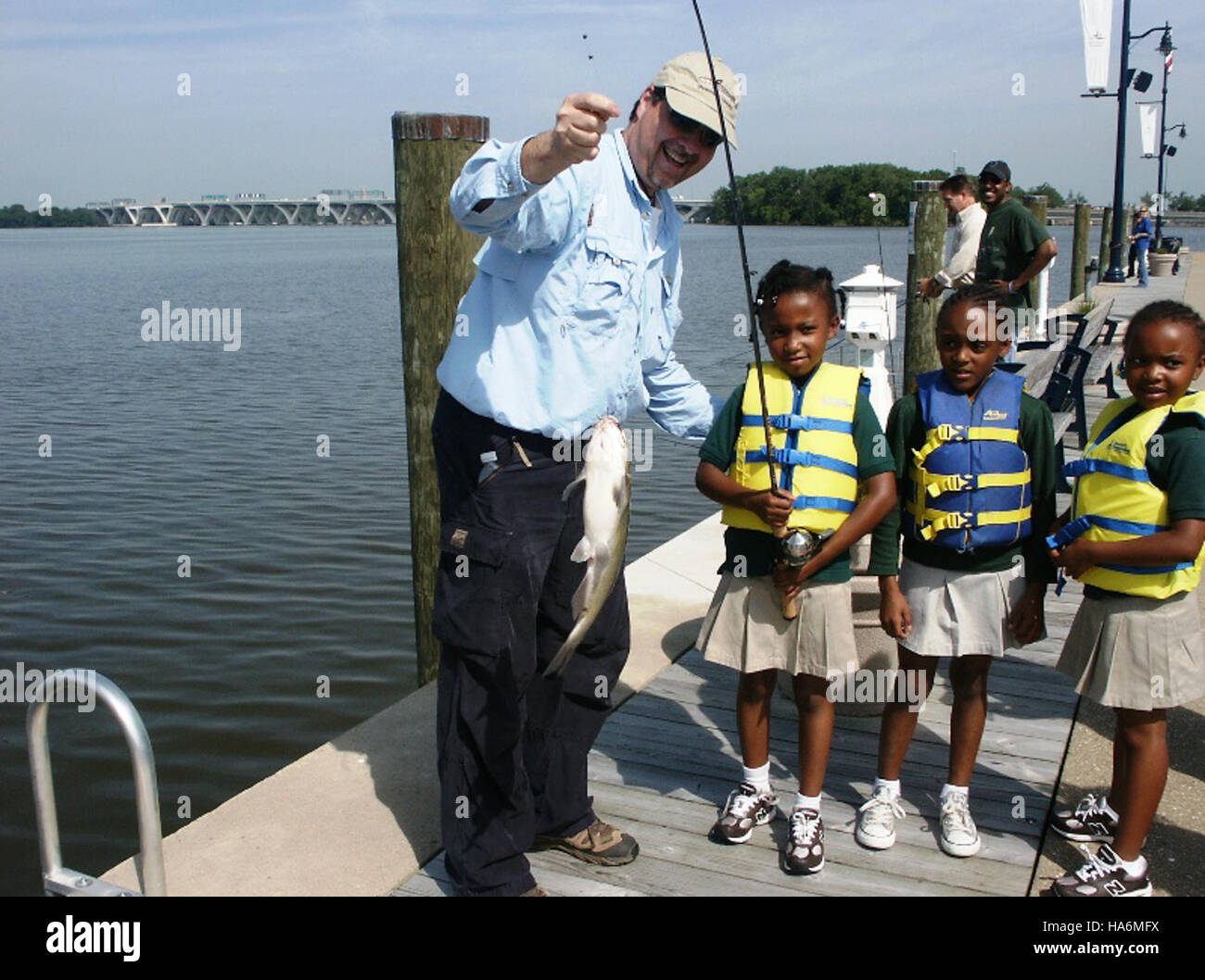 This image likely depicts the National Harbor area, possibly showcasing ...