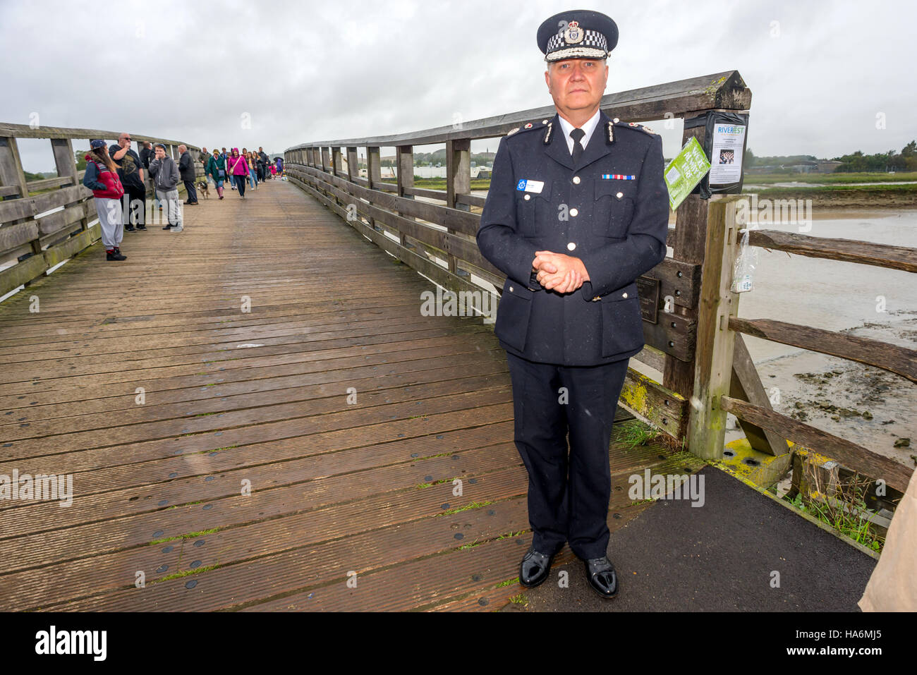 The Chief Constable of Sussex, Giles York, on Shoreham Toll Bridge this ...
