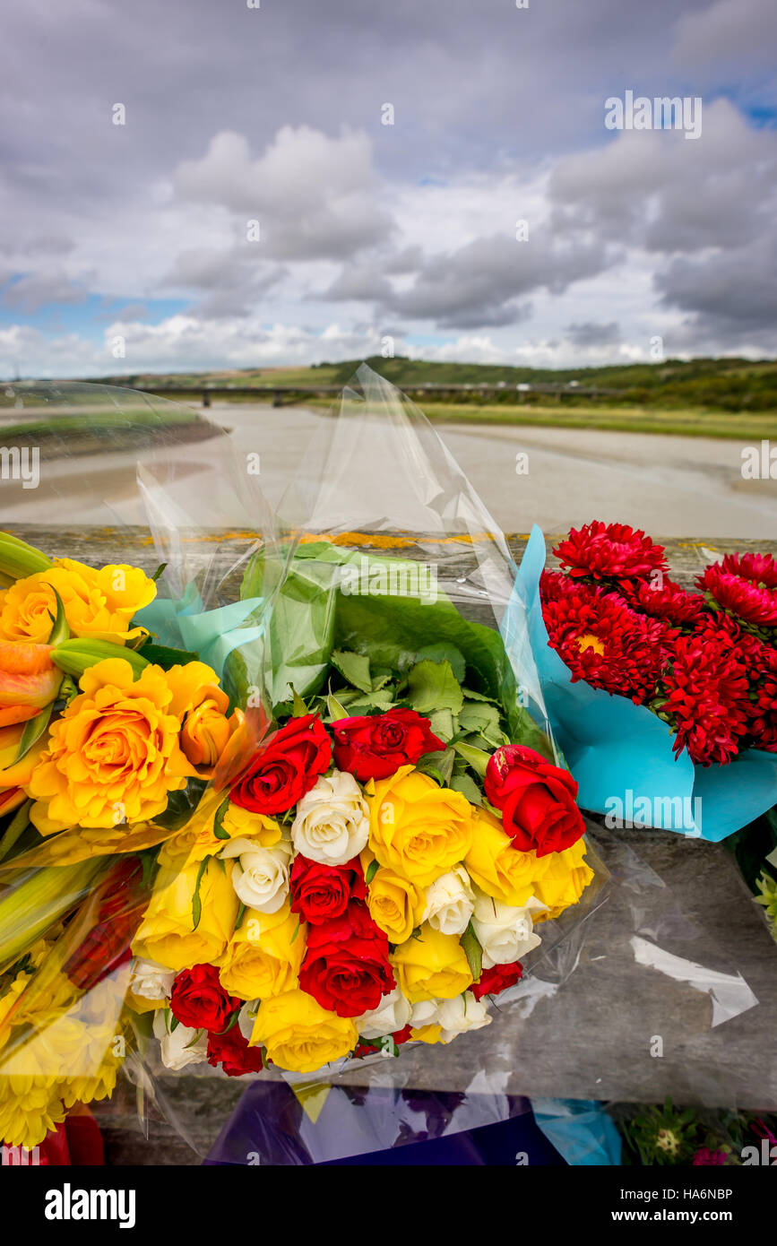 The scene on Shoreham Old Toll Bridge after the Shoreham air disaster ...