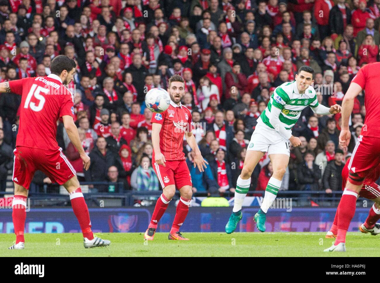 Celtic's Tom Rogic scores his sides opening goal during the Scottish ...