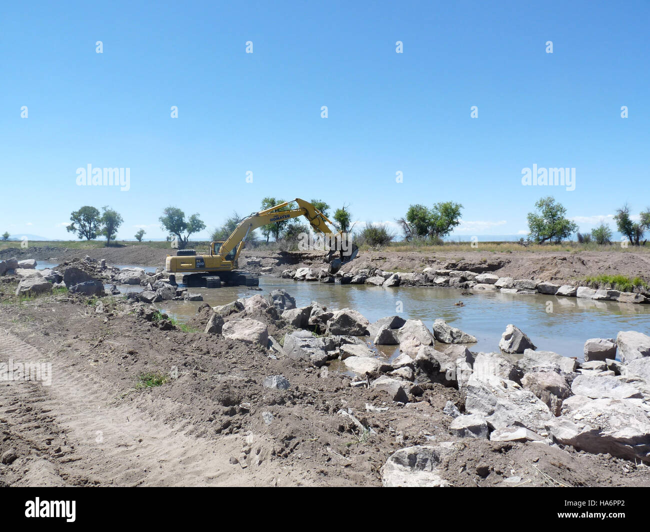 This image shows the placement of rocks in the construction of a cross ...