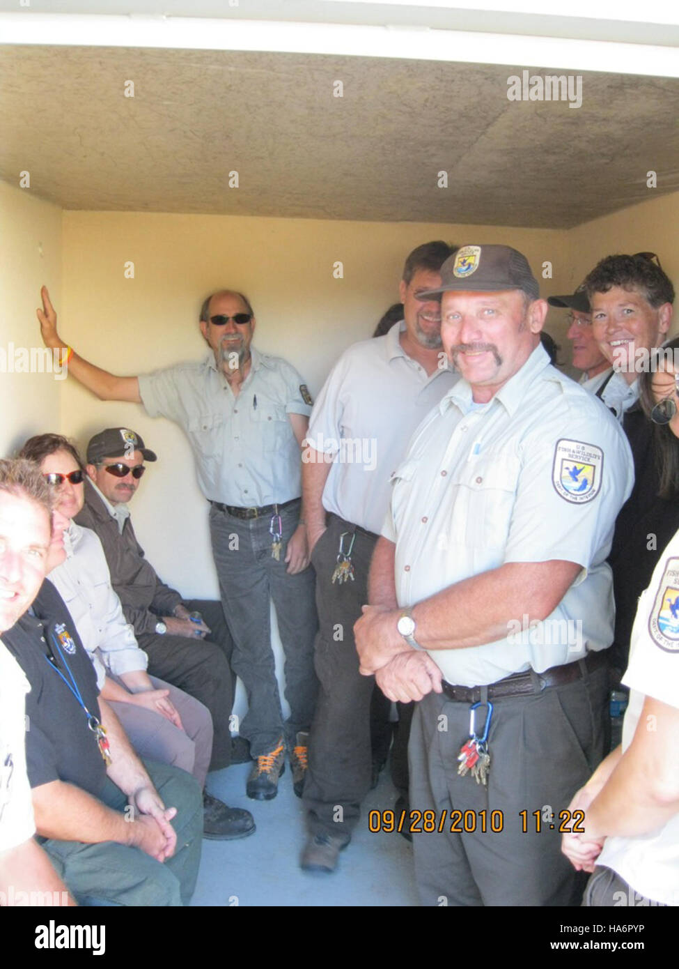 Staff photos from the U.S. Fish and Wildlife Service document progress ...