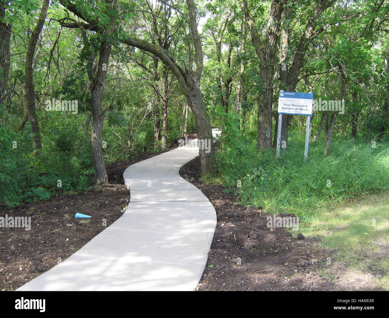 A completed accessible trail at a national park, part of the recovery ...