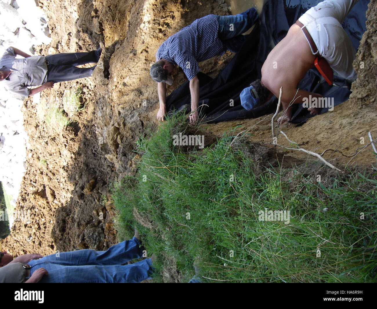 This image shows a project for bank stabilization at a national park ...