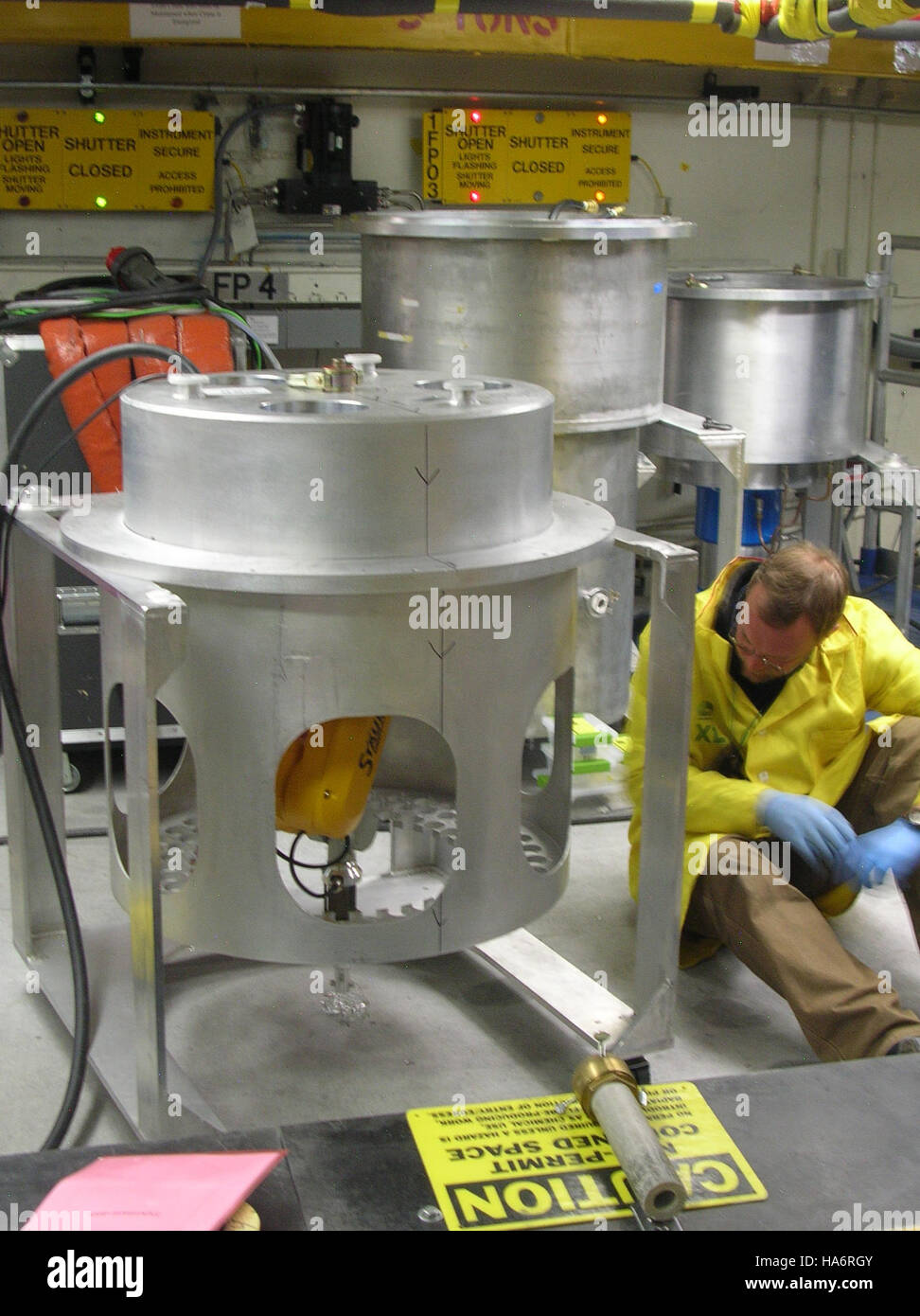 A photograph of the SCD (Superconducting Cyclotron Detector) device ...