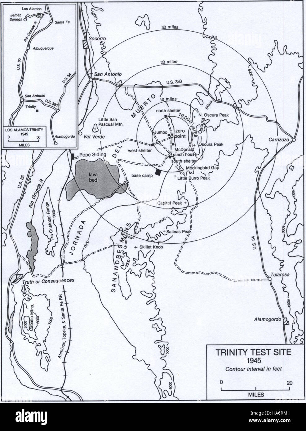 The Trinity Test Site, located in New Mexico, was the site of the first ...