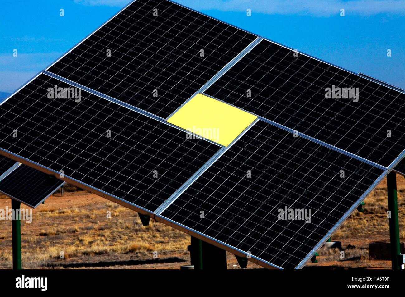 This image shows solar panels at the Los Alamos National Laboratory ...