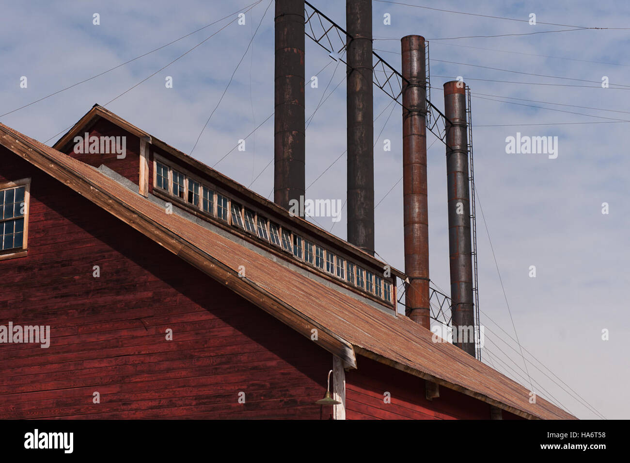 This photograph captures the Kennicott, a historic copper mine in ...
