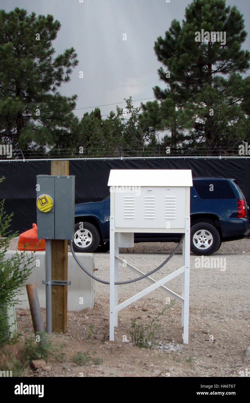 This image features air-monitoring equipment used in scientific ...