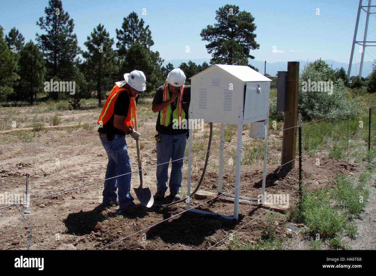 A photograph of air-monitoring equipment at Los Alamos National ...