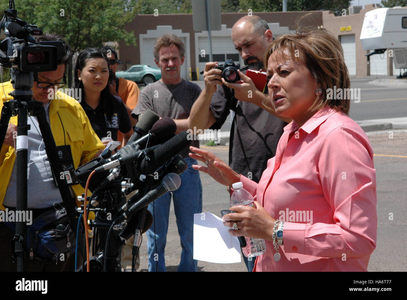 This photograph shows New Mexico Governor Susanna Martinez during a ...