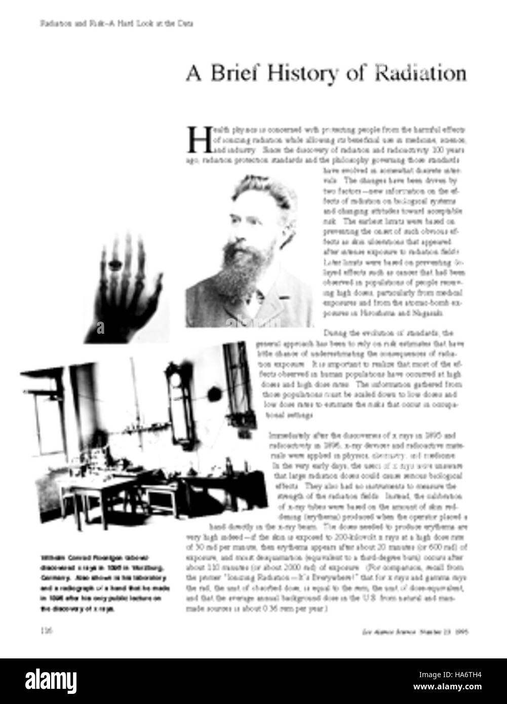 A brief history of radiation protection standards outlines the ...