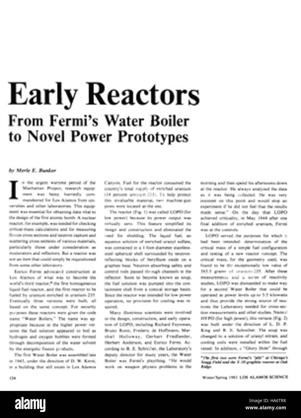 Early nuclear reactors, including Fermi's water boiler, laid the ...