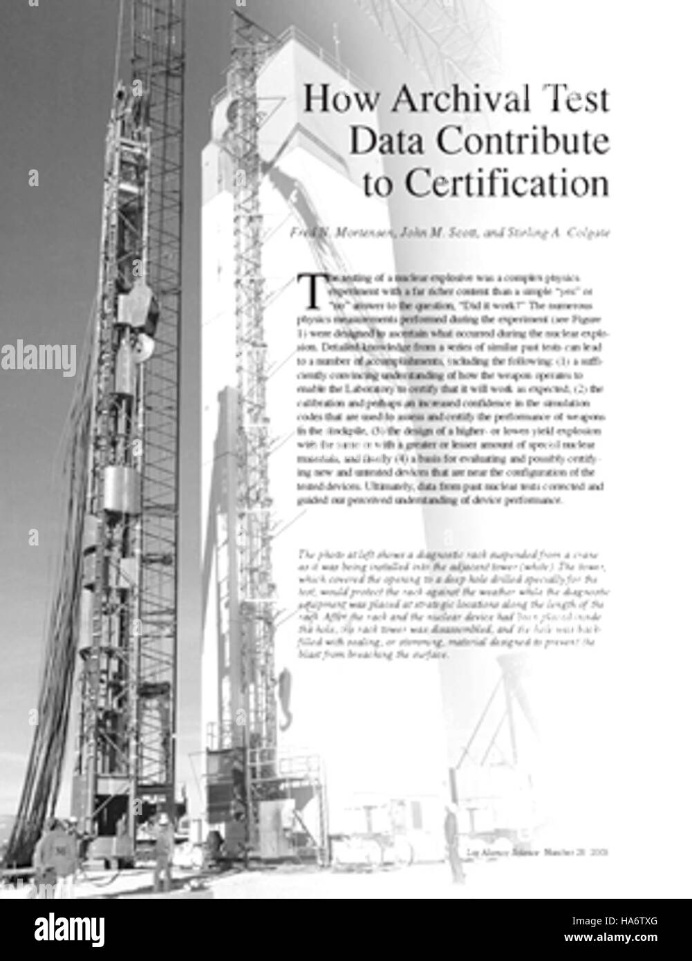 Archival test data from Los Alamos National Laboratory contribute to ...