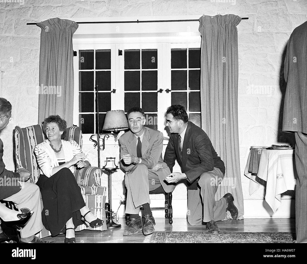 This image captures renowned physicists McKibbin, Oppenheimer, and ...