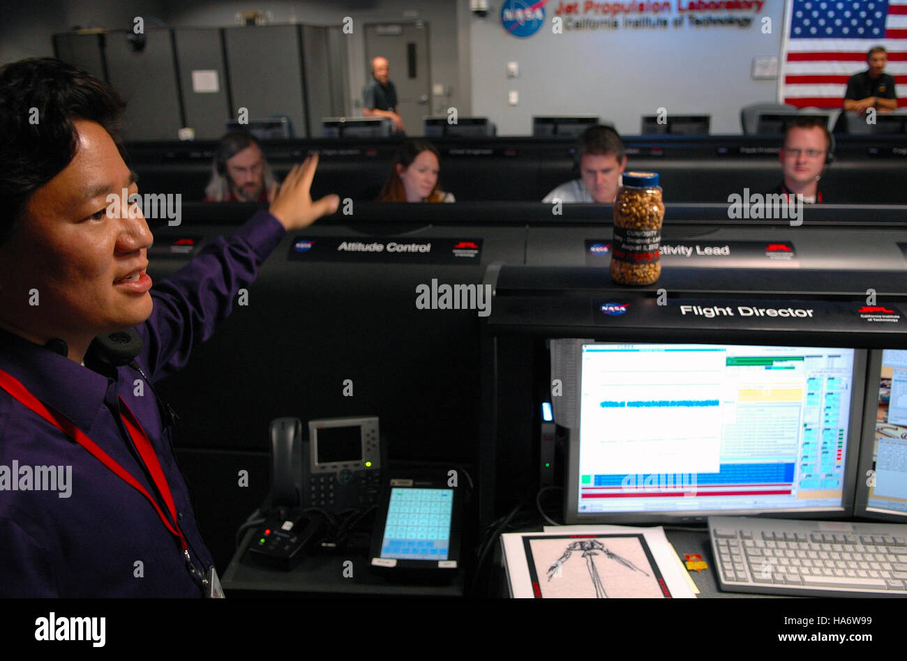 The Flight Director for NASA’s Mars Science Laboratory is seen during a ...