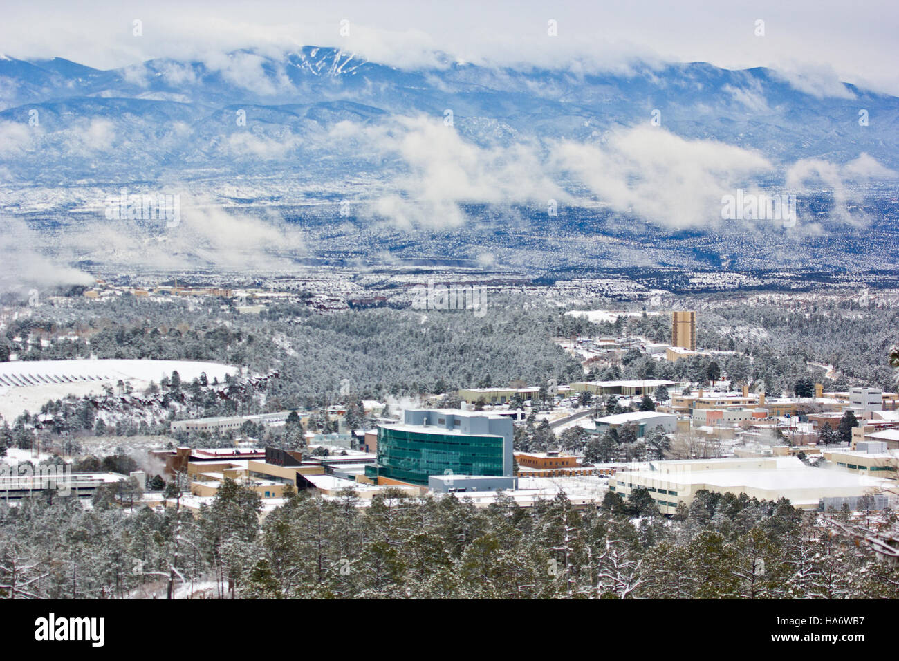 Winter view of Technical Area 3 at Los Alamos National Laboratory ...