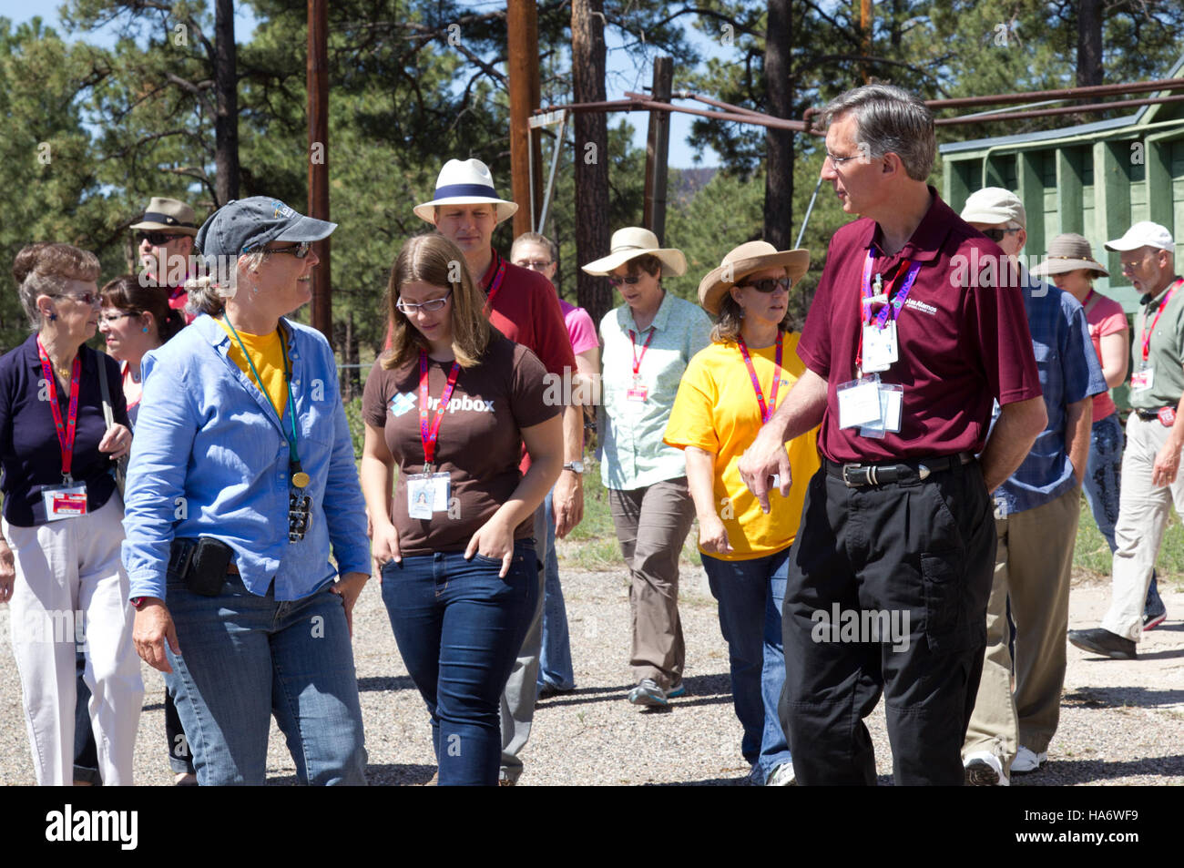 This image shows Lab Director McMillan discussing the history of Los ...