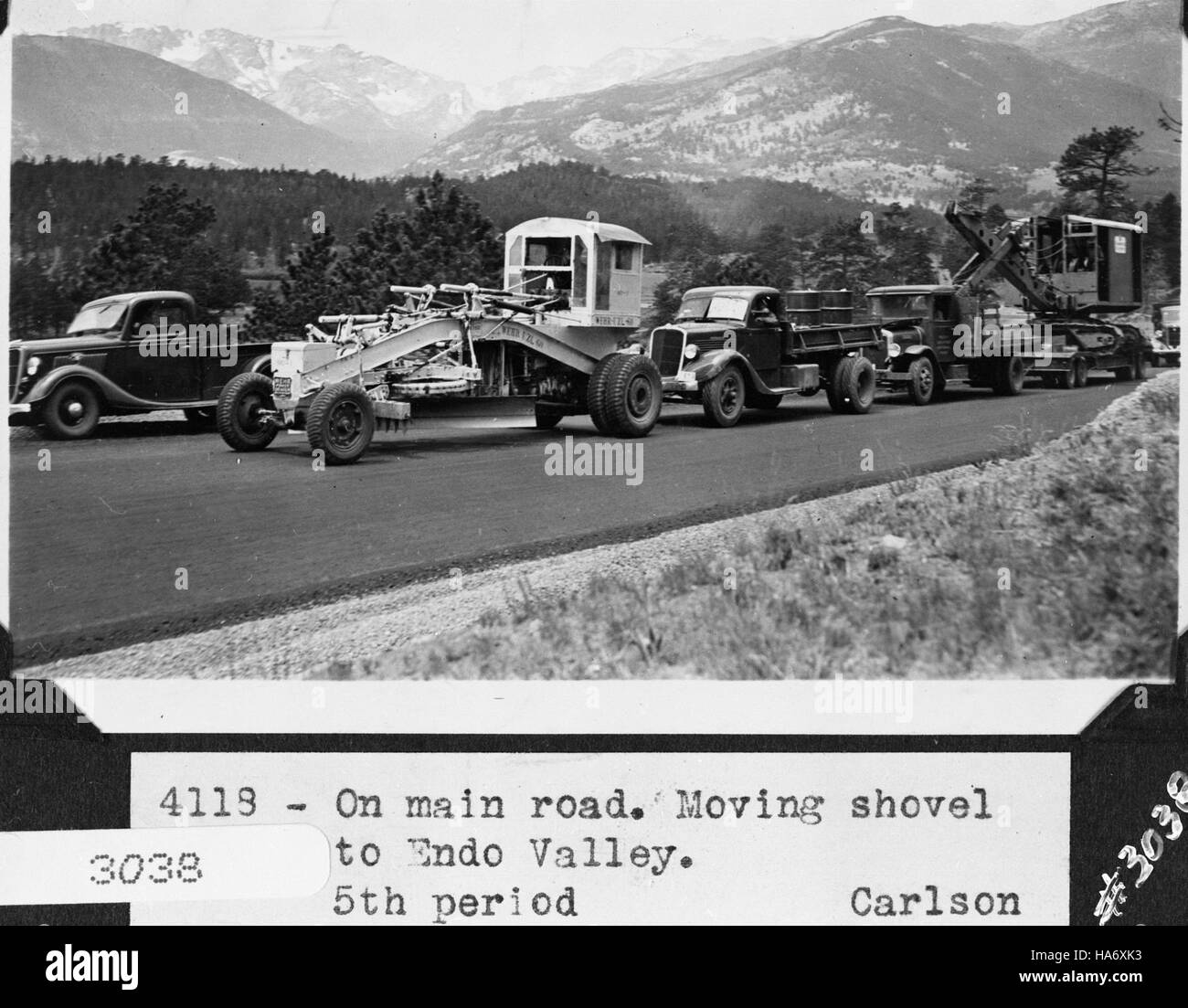 A historic photo from the Civilian Conservation Corps (CCC) showing the ...