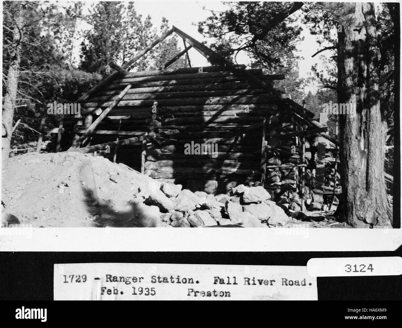 A historic image of the Ranger Station along Fall River Road in Rocky ...