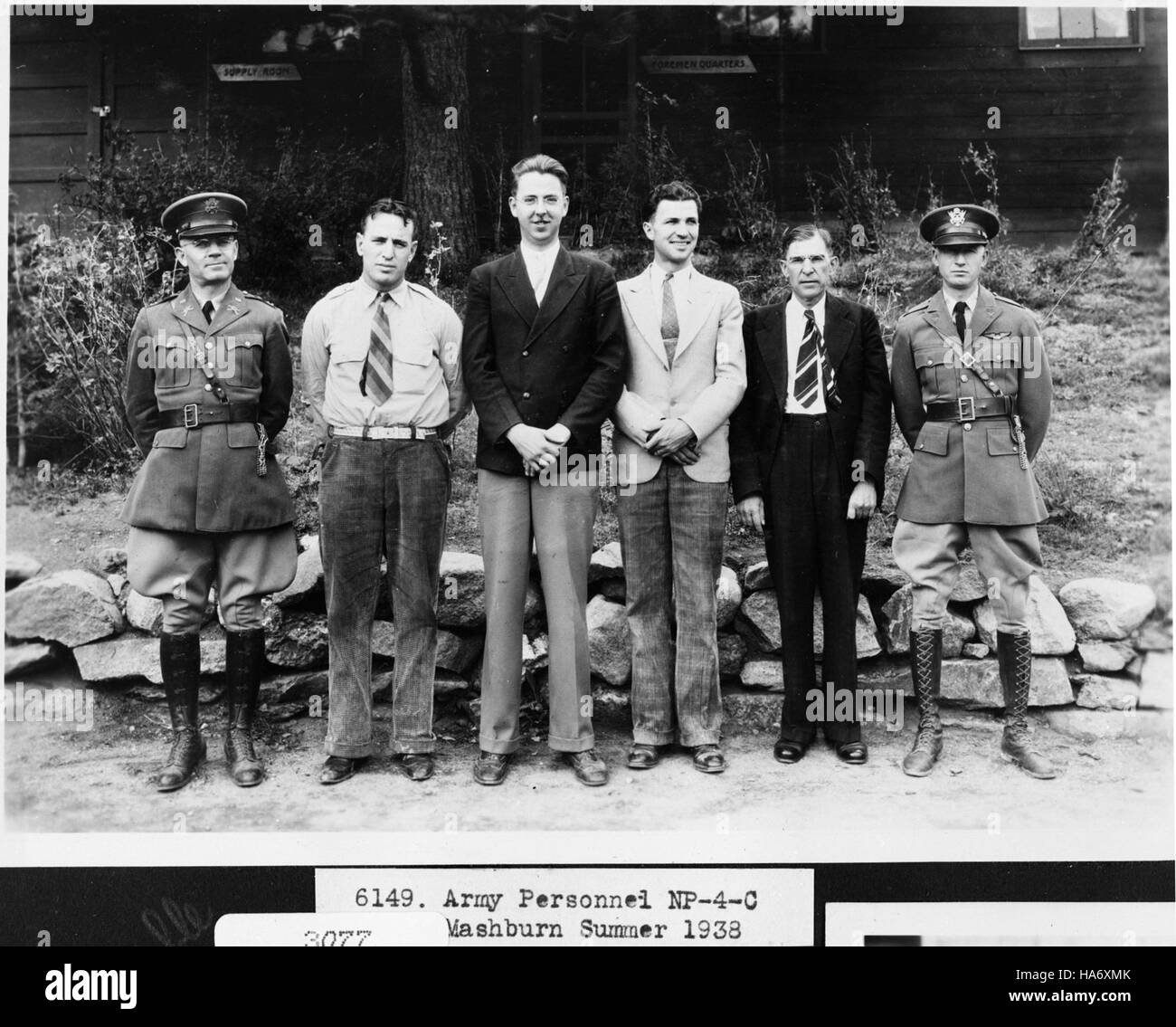 The image shows army personnel involved in the Civilian Conservation ...