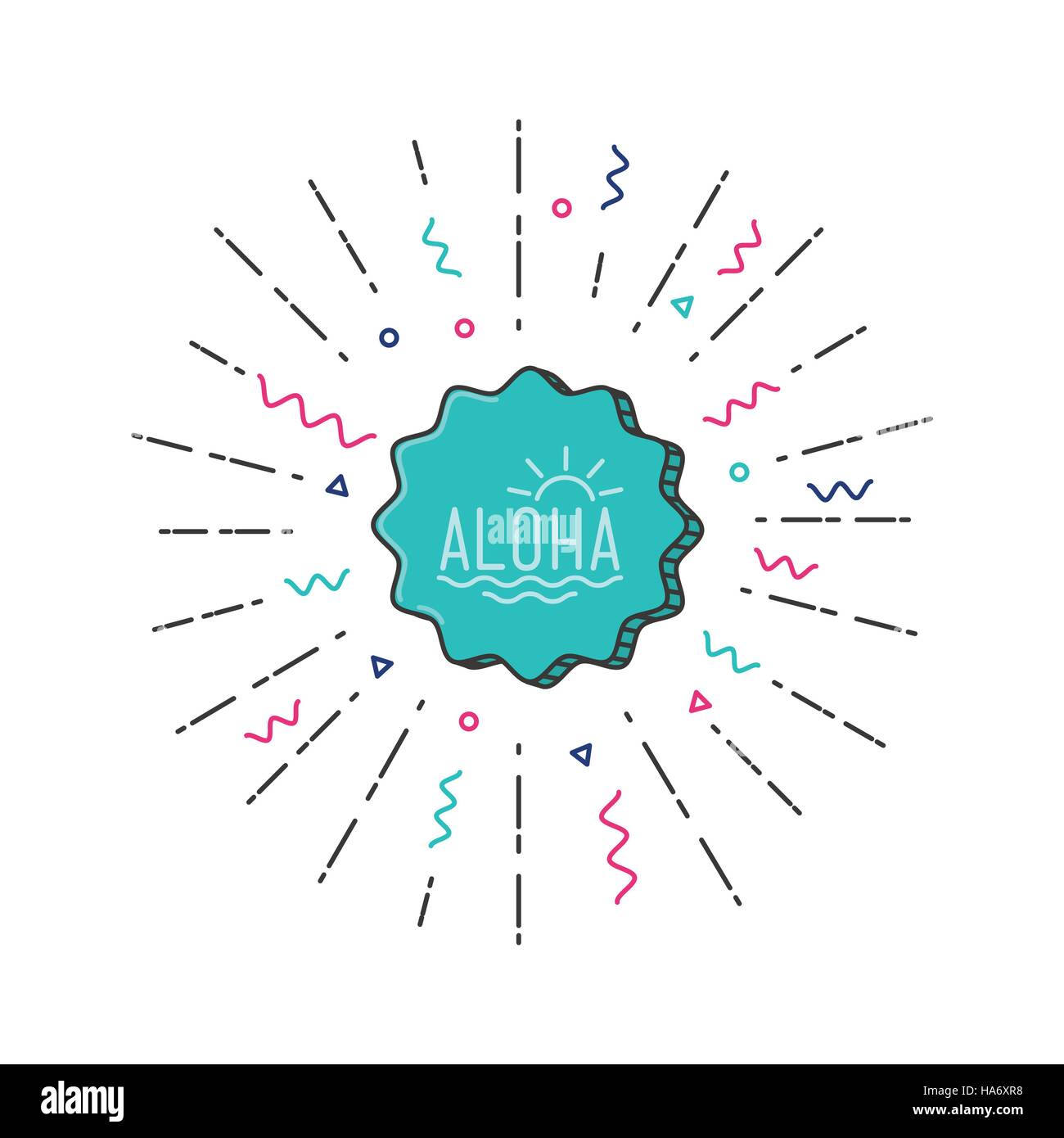 Aloha vector flat illustration Stock Vector Image & Art - Alamy