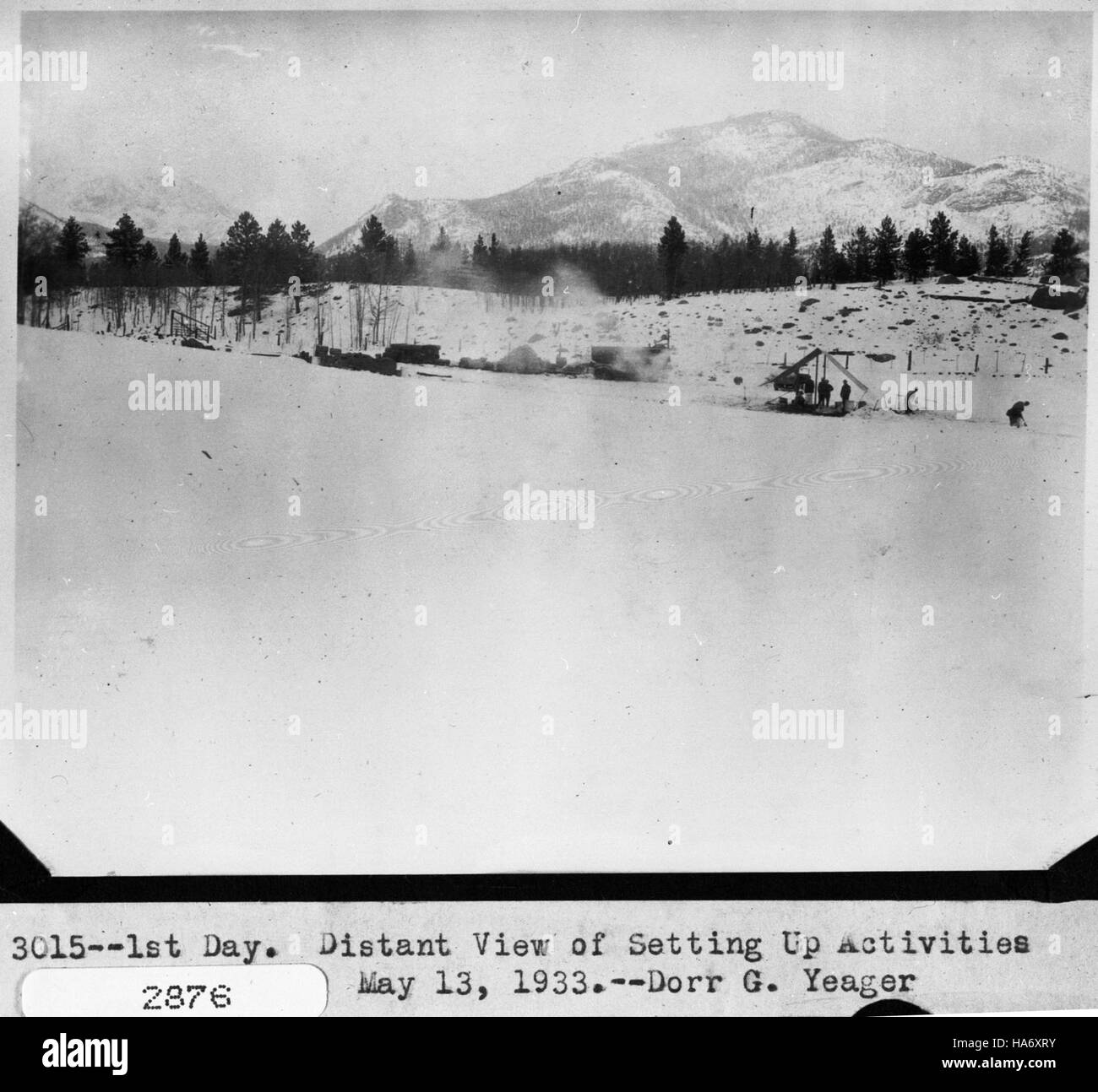 Historic photograph showing the setup of activities at a Civilian ...