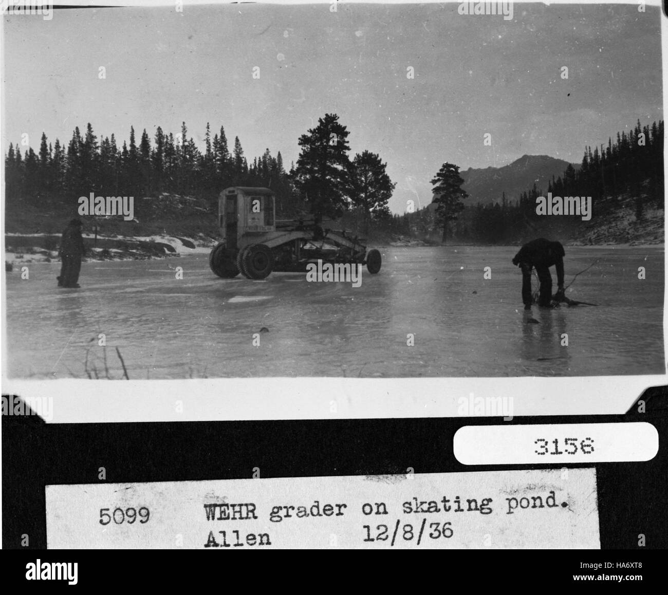 rockynps 25561935982 WEHR grader on skating pond Stock Photo - Alamy