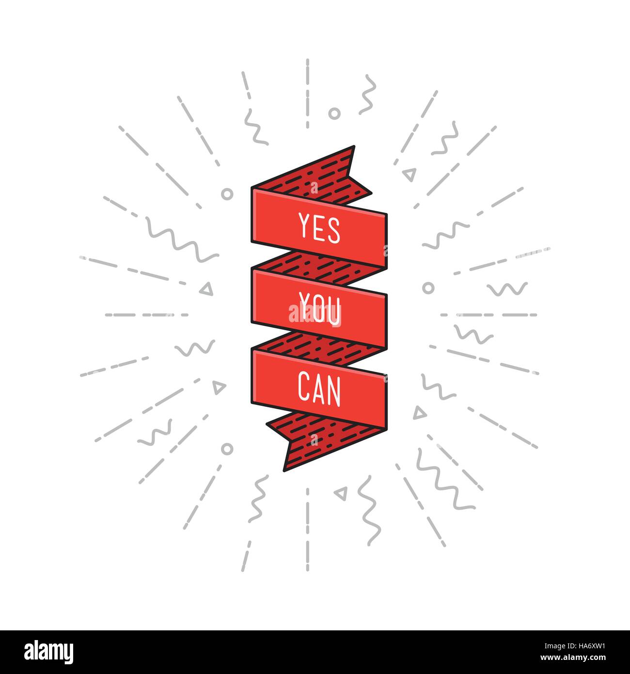 Yes you can. Inspirational vector illustration, motivational quotes ...