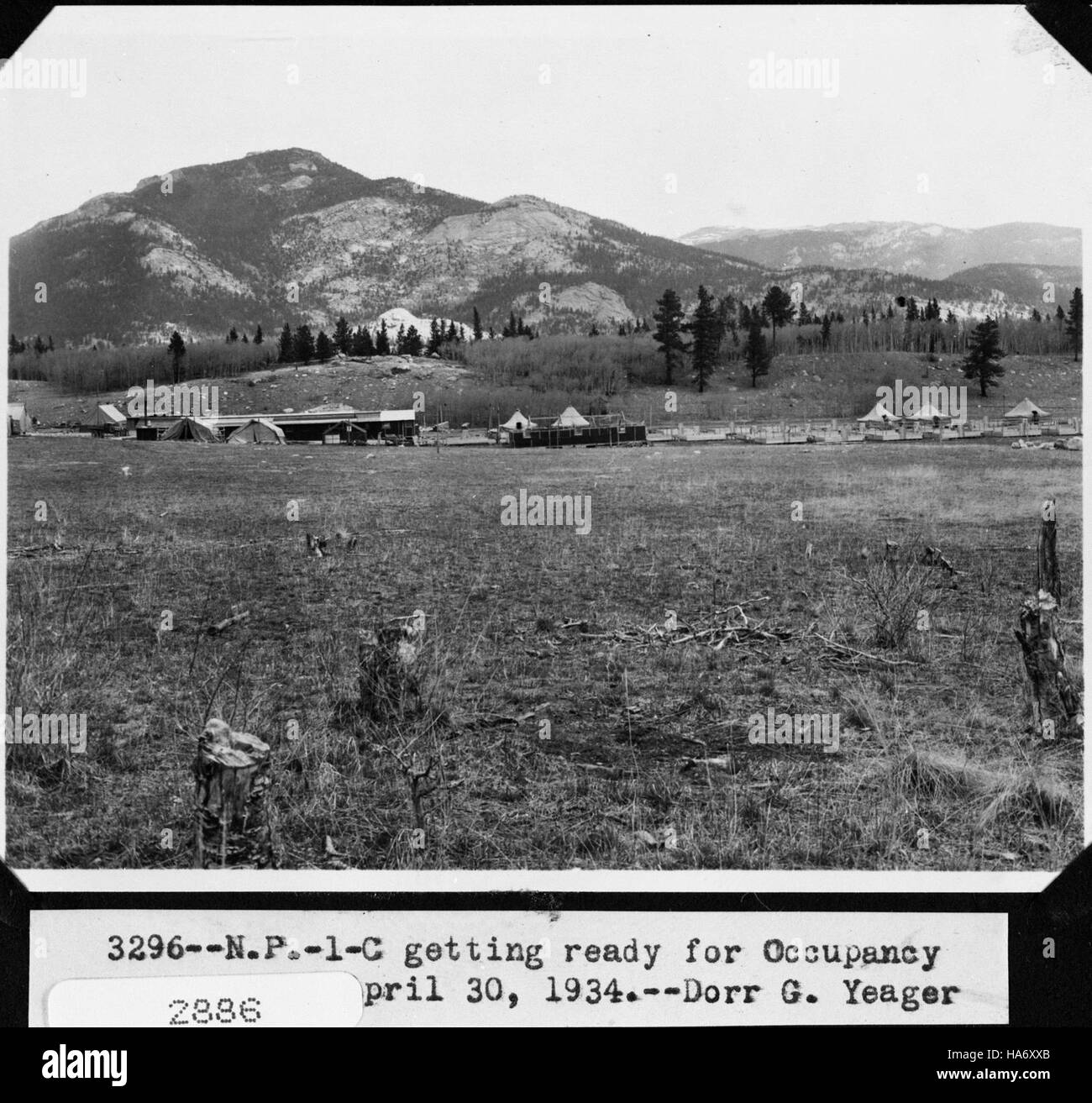 This historical photo shows the preparation of a Civilian Conservation ...